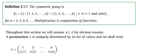 Solved Definition 311 The Symmetric Group Is