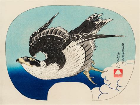 The Ukiyo E Illustration Hawk By Katsushika Hokusai 1849 Katsushika