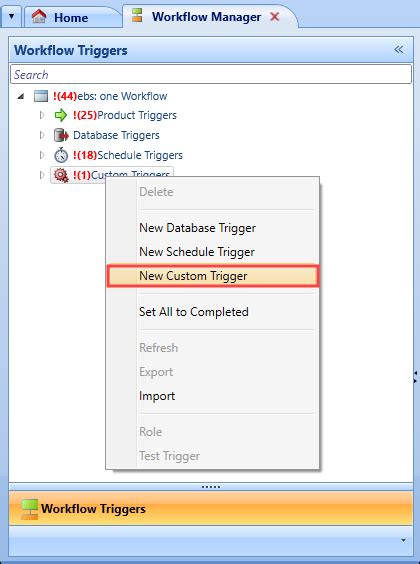 Manage Workflow Triggers