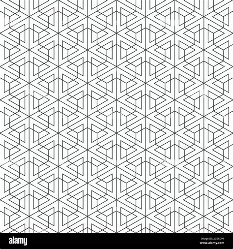 Abstract Seamless Pattern Modern Stylish Texture Linear Style Geometric Tiles With Triple