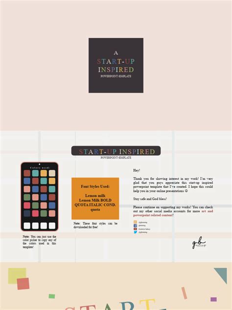 Start Up Template By Gbsining Pdf Text Graphic Design
