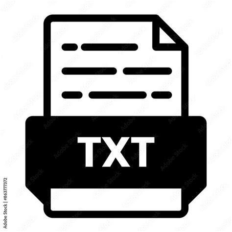 Document File Format Folder Icon Txt Stock Vector Adobe Stock
