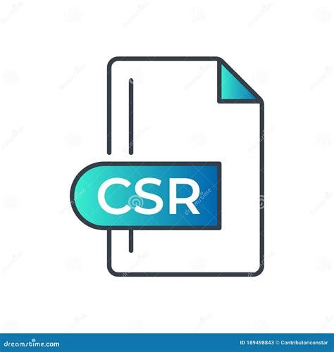 CSR File Format Icon CSR Extension Gradiant Icon Stock Vector Illustration Of Computer