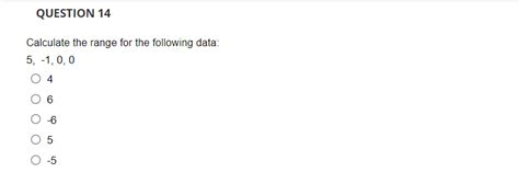 Solved QUESTION Calculate The Range For The Following Chegg