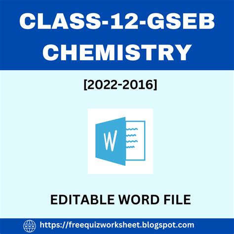 Gseb Class 12 Chemistry 2022 Board Papers Gseb 12th Science Chemistry