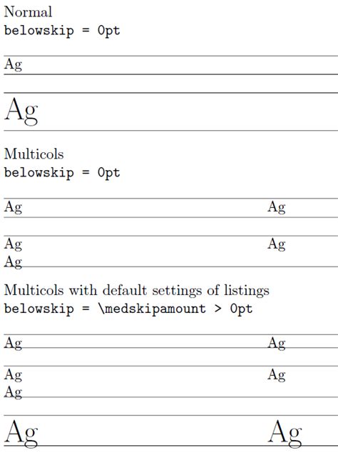 Listings How To Fix Spacing After Multicols With Lstlisting TeX LaTeX Stack Exchange