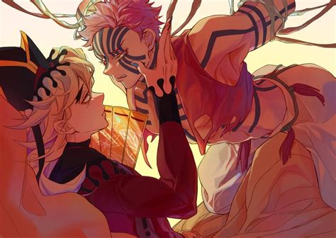 Douma And Akaza Kimetsu No Yaiba Drawn By Niezi Danbooru