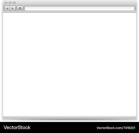 Opened Browser Window Template Royalty Free Vector Image