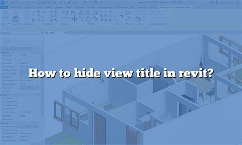 How To Hide View Title In Revit