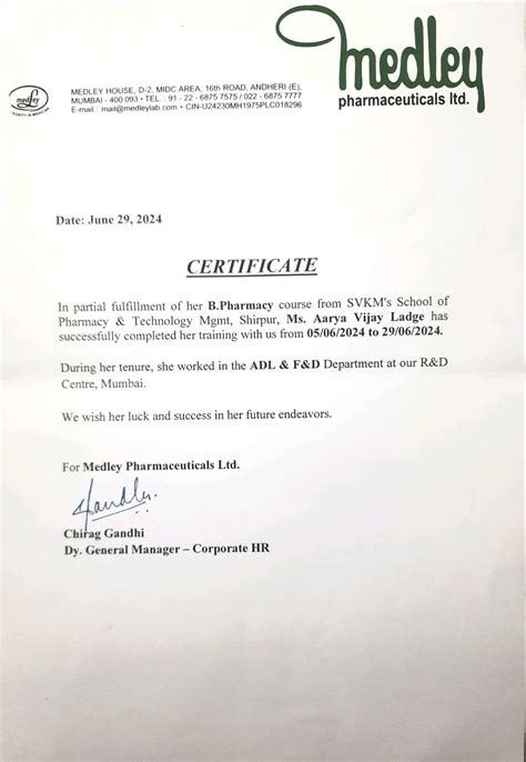 Aarya Ladge On Linkedin I Am Excited To Share My Recent Experience As