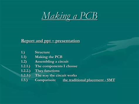 PPT Making A PCB PowerPoint Presentation Free Download ID