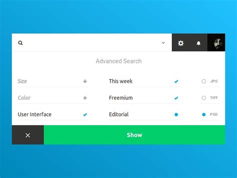 Advanced Search Ui
