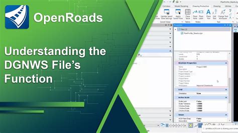 Navigating Openroads Designer Workspaces 04 Understanding The Dgnws Files Function Youtube