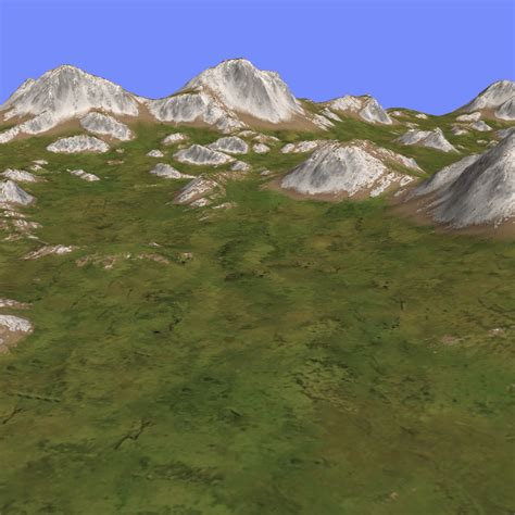 3d Model Grassy Terrain Tm1 03