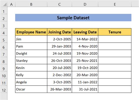 How To Calculate Tenure In Excel A Comprehensive Guide Earn And Excel