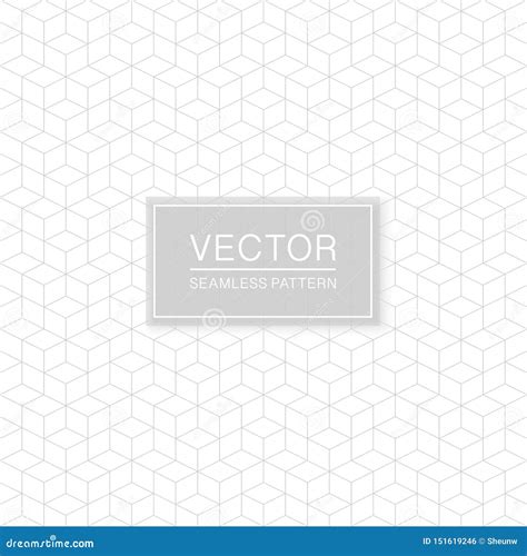 Simple Seamless Geometric Pattern Minimalistic Cubes Design Abstract Trendy Background Stock