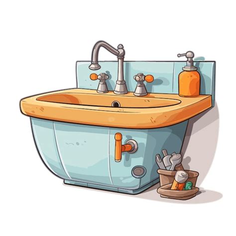 Premium Vector Sink Vector On White Background Premium Vector Sink Vector On White Background