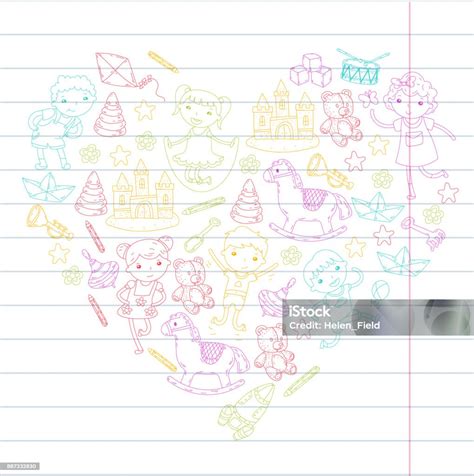 지식 상상력 환상 아이 스타일 창조적인 교육 개념 유치원 학교 유치원 보육 그리기 2 3 살에 대한 스톡 벡터 아트 및 기타 이미지 2 3 살 4 5세 6 7 살