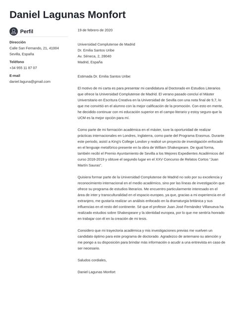 Incredible Carta De Motivacion Ejemplo Ideas Mary Kendrick Ejemplo De