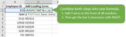 How To Add Leading Zeros To Numbers Or Text With Uneven Lengths Excel Campus
