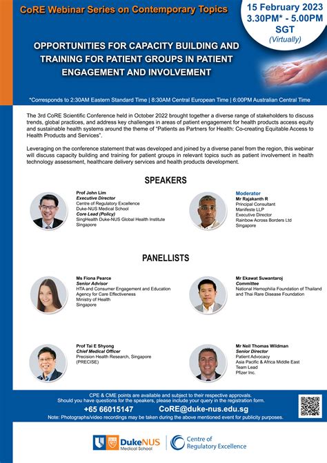 2023 Core Webinar Series Opportunities For Capacity Building And