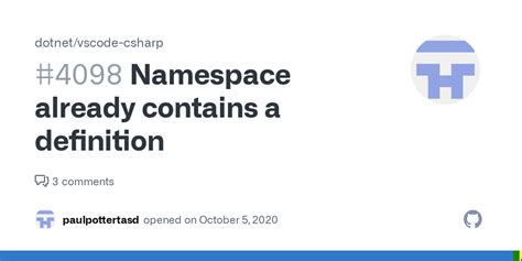 Namespace Already Contains A Definition Issue Dotnet Vscode Csharp Github