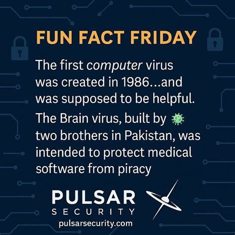 Cybersecurity Funfactfriday Pulsarsecurity Staysecure Pulsar Security