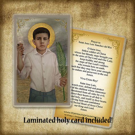 St José Luis Sánchez Del Río Plaque And Holy Card T Set B