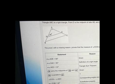 [answered] Triangle Abc Is A Right Triangle Point D Is The Midpoint Of Kunduz