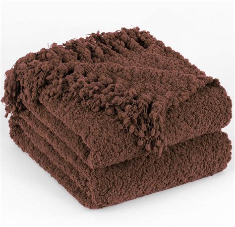 Long Create Throw Blanket For Couch Brown Luxury Knitted