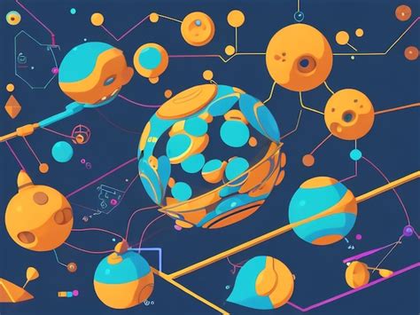 Abstract 3d Rendering Of Futuristic Dots And Lines Premium Ai Generated Image