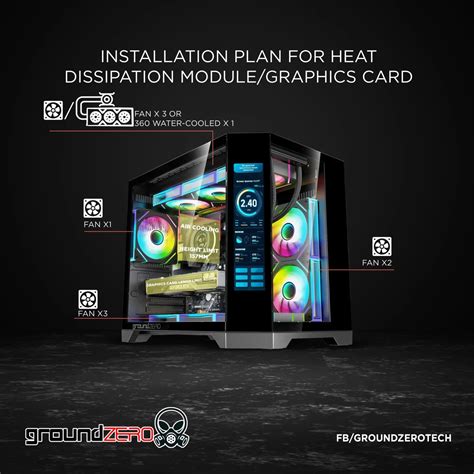 Ground Zero Vision M Dual Chamber Micro Atx Pc Chassis With Lcd Display