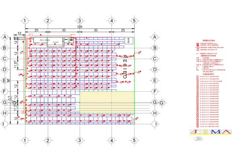 Lighting Distribution In Warehouse In Autocad Cad 14911 Kb Bibliocad