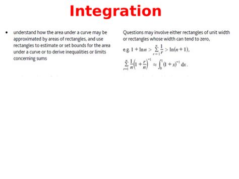 A Level Further Pure Maths 2 Integration Ppt Teaching Resources