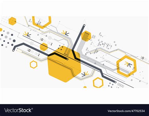 Cpu Art Concept Circuit Board Technology Vector Image