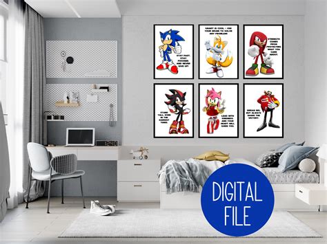 Sonic The Hedgehog Posters Sonic And Friends Printable Art Sonic