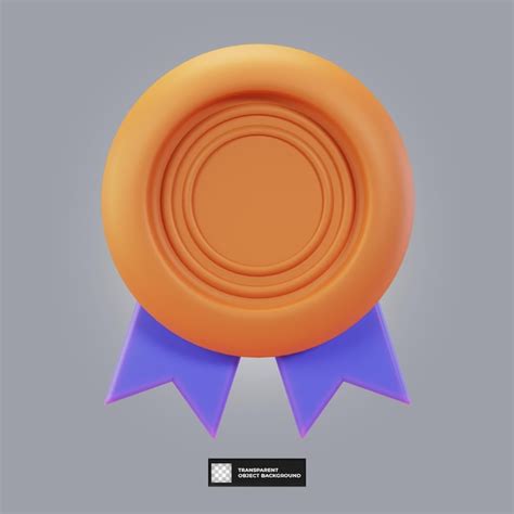 Bronze Badge Icon Isolated 3d Render Illustration Premium Psd