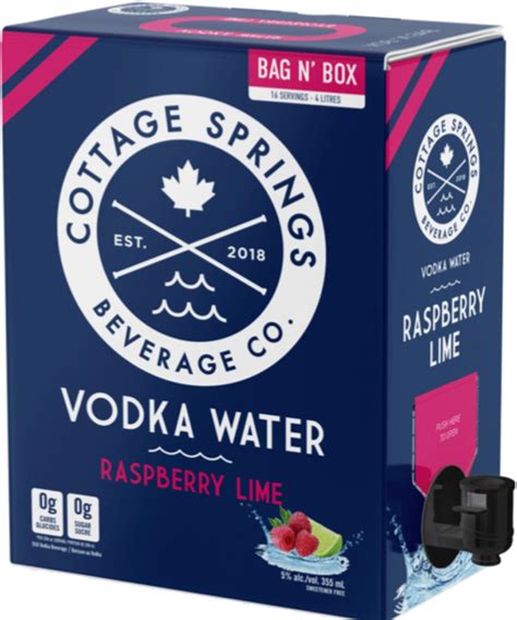 Cottage Springs Raspberry Lime Vodka Water Manitoba Liquor Mart