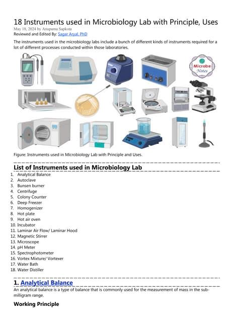 Basic Microbiology Lab Equipments Pptx