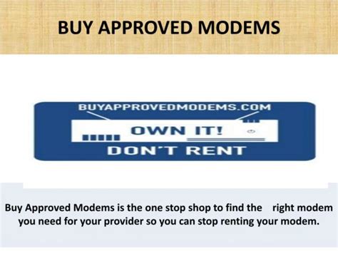 Ppt Xfinity Approved Modems Powerpoint Presentation Free Download Id 13036664