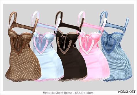 Dress Venecia Short Dress Sims 4 Clothing Mod Modshost