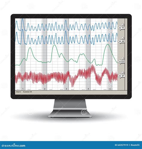 Polygraph Test Stock Vector Illustration Of Monitor 64357919