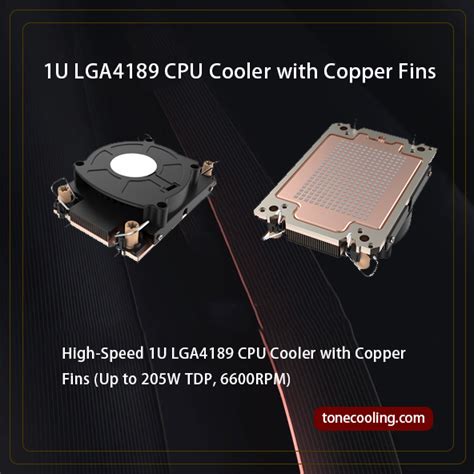 Tc Lga4189 1u Server Cooler 205w Tdp Nebs Cert Tone