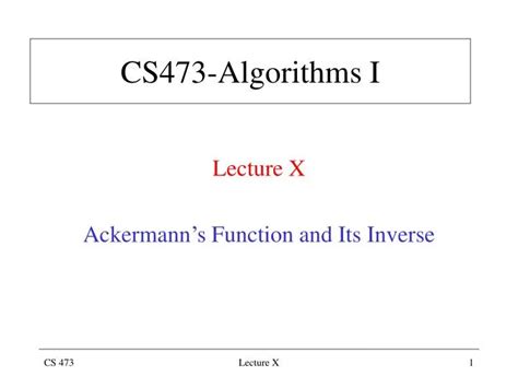 Ppt Cs 473 Algorithms I Powerpoint Presentation Free Download Id