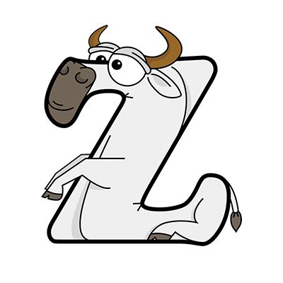 Free Zebu Coloring Page Alphabetimals