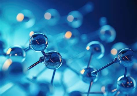 Premium Ai Image 3d Molecule Background With Connected Spherical Particles Atoms Vector