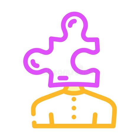 Puzzle For Resolve Business Problem Color Icon Vector Illustration Stock Vector Illustration