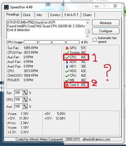 ดูอุณหภูมิ Cpu ตรงไหนครับ Pantip