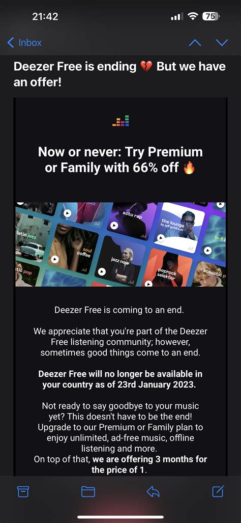 deezer free is coming to an end in certain countries it seems r deezer