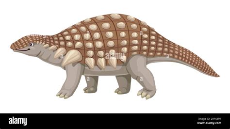 Nodosaurus Dinosaur Cute Cartoon Character Extinct Dinosaur